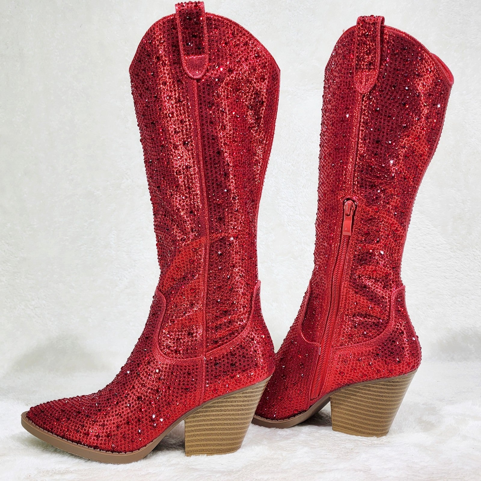 Wild One Glamour Red Rhinestone Glam Party Country Western Cowgirl Boo ...