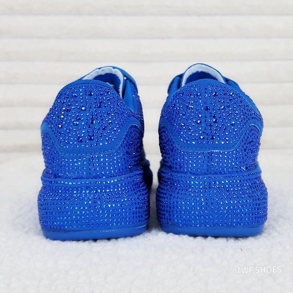 Dazzle Cush Iridescent Stone Blue Platform Sneakers Tennis Shoes ...