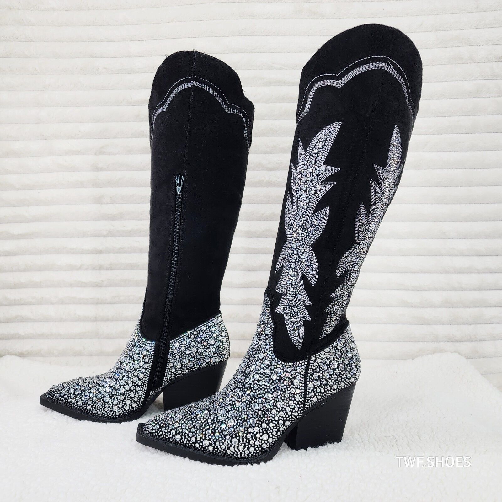 Cape Robbin Anniston Black With Rhinestones Glamour Western Cowgirl ...