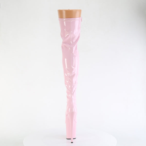 Flamingo 3000 Stretch Baby Pink Patent 8" Platform High Heel Thigh ...