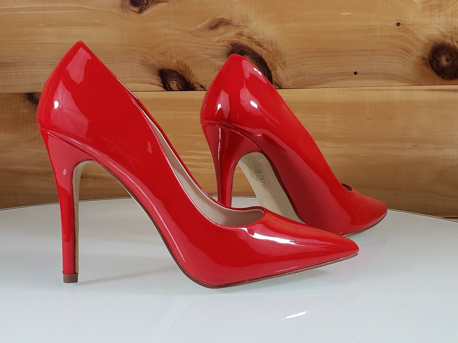 Red Cherry Gigi Red Patent Pointy Toe Pump Shoe 4 Stiletto High Heels Totally Wicked Footwear