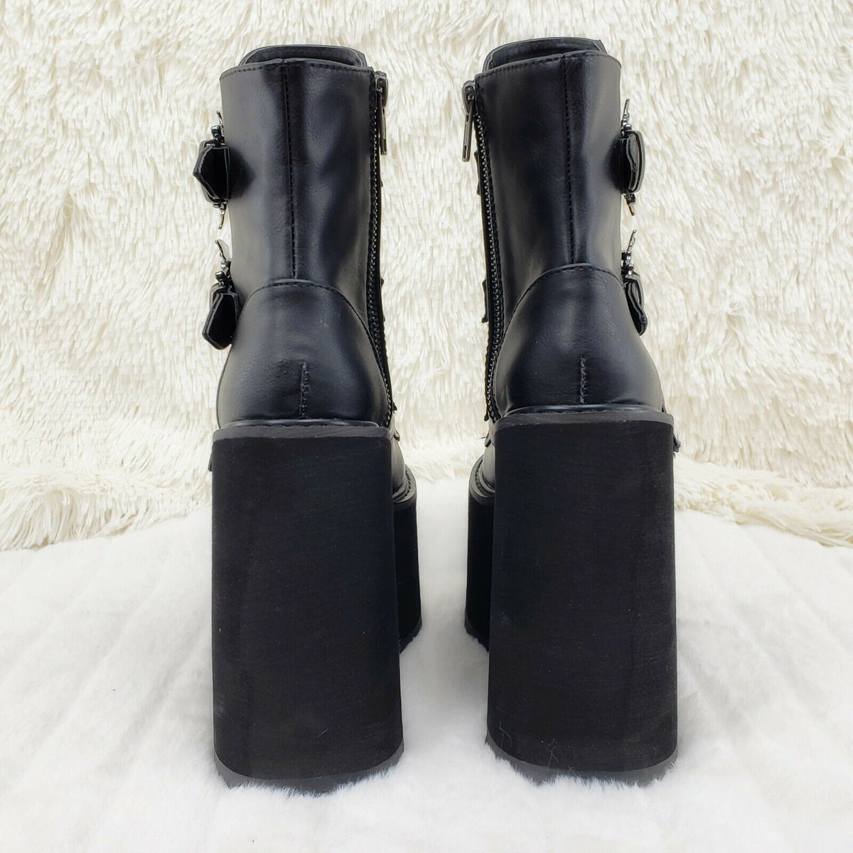 Swing 103 Bat Buckle Ankle Boots 5.5" Platform Goth Rave Boot NY Resto ...